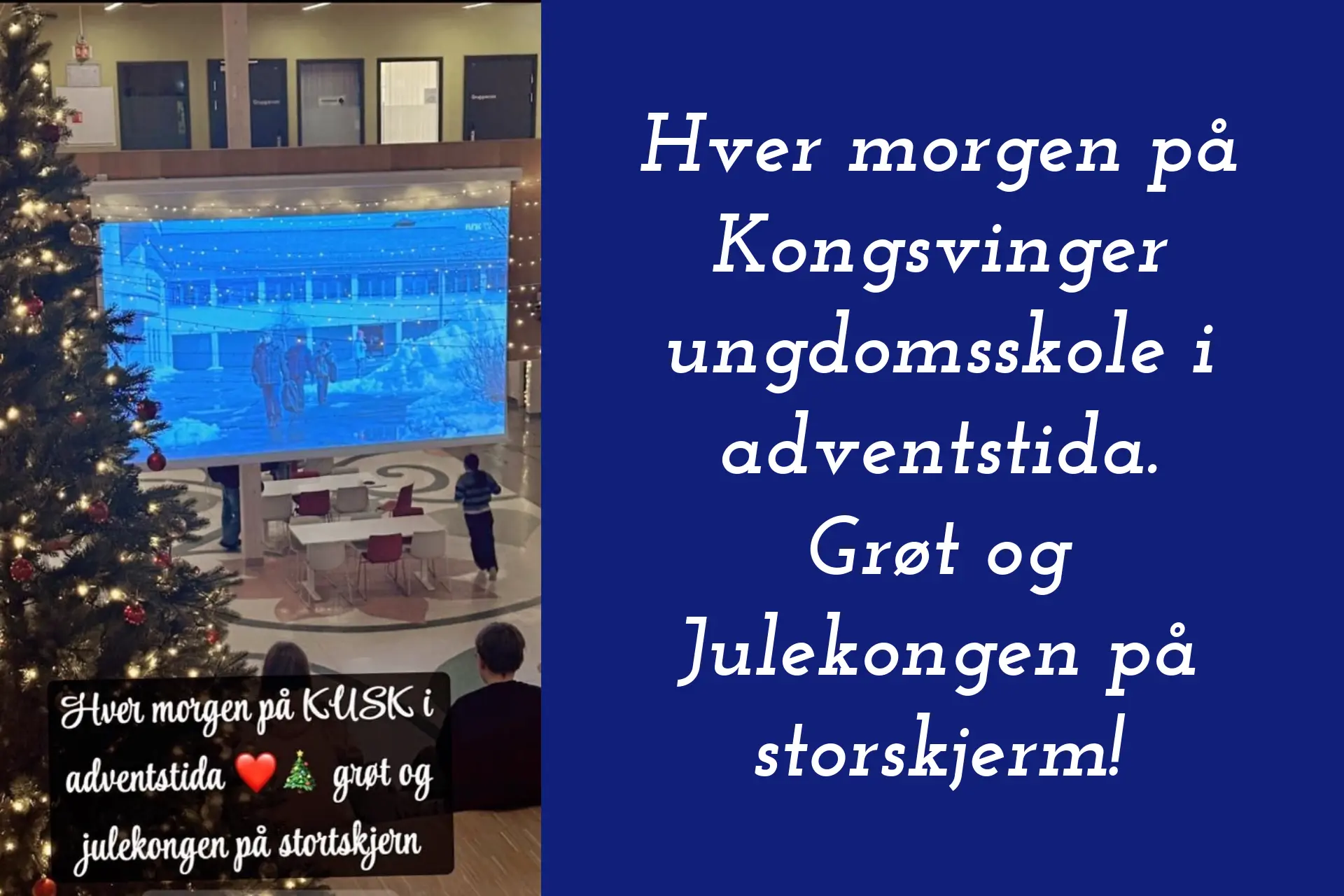 Julestemning og felleskap på Kongsvinger ungdomsskole - Kongsvinger kommune